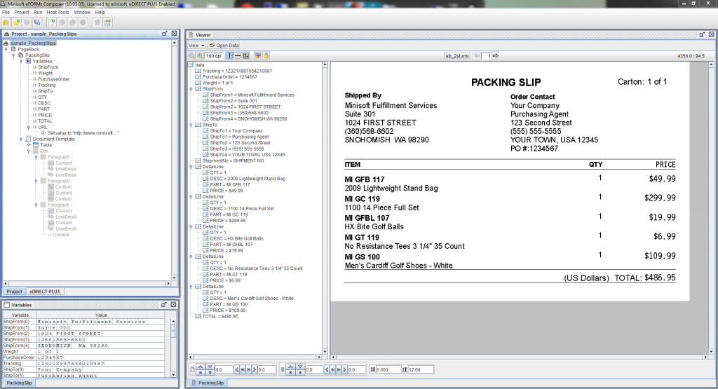 Creating a Landcape Duplex PackSlip Packing List | MiniWiki